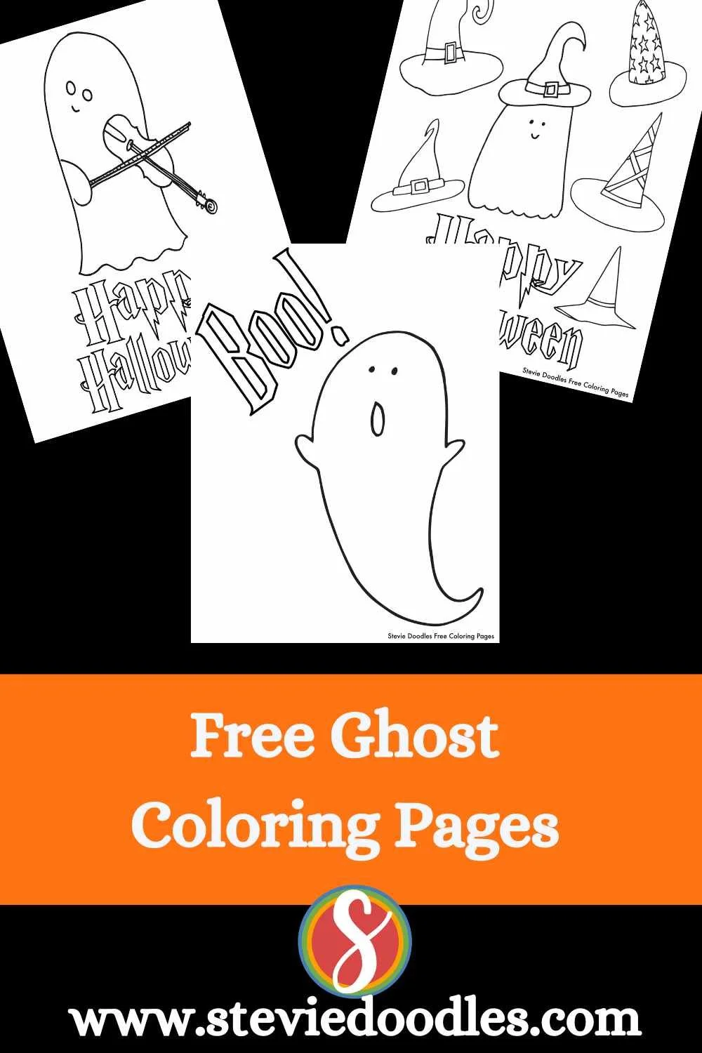 Free Ghost Coloring Pages — Stevie Doodles