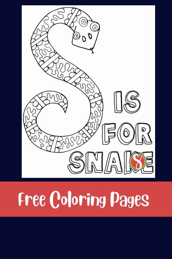 Free Snakes Coloring Page — Stevie Doodles