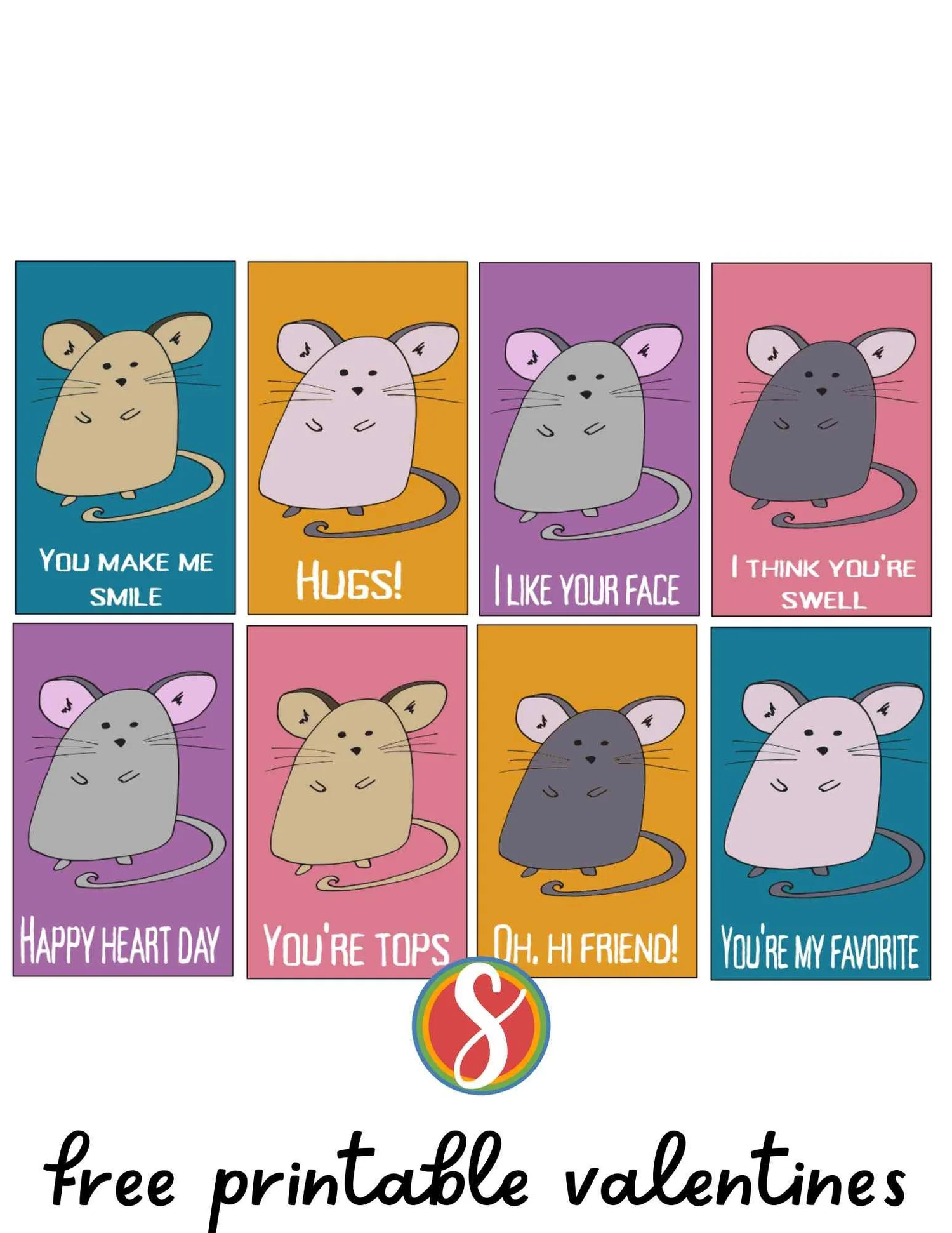 Free Printable Mice Valentines — Stevie Doodles