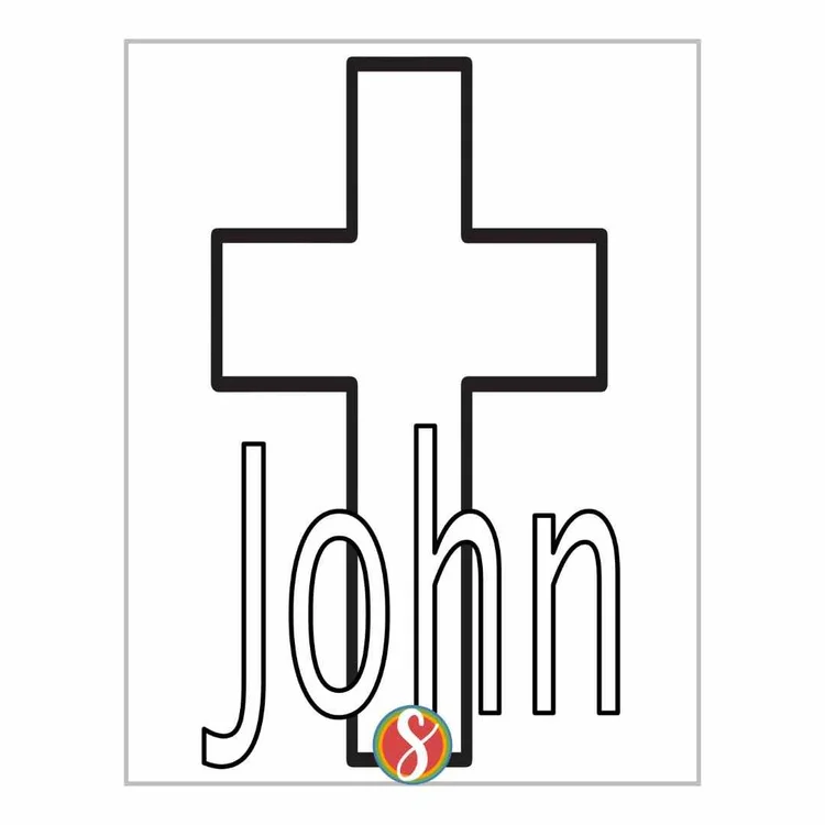 10+ Free John Coloring Pages — Stevie Doodles