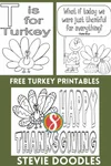 Free Turkey Coloring Pages — Stevie Doodles
