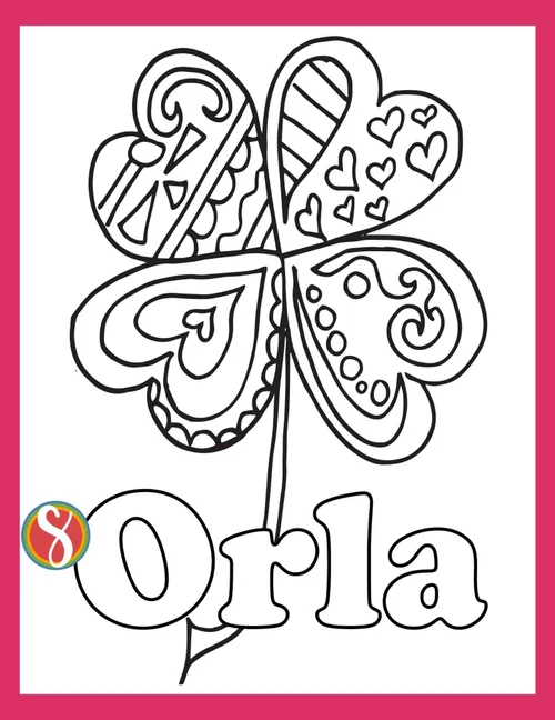 Free ORLA Name Coloring Pages — Stevie Doodles
