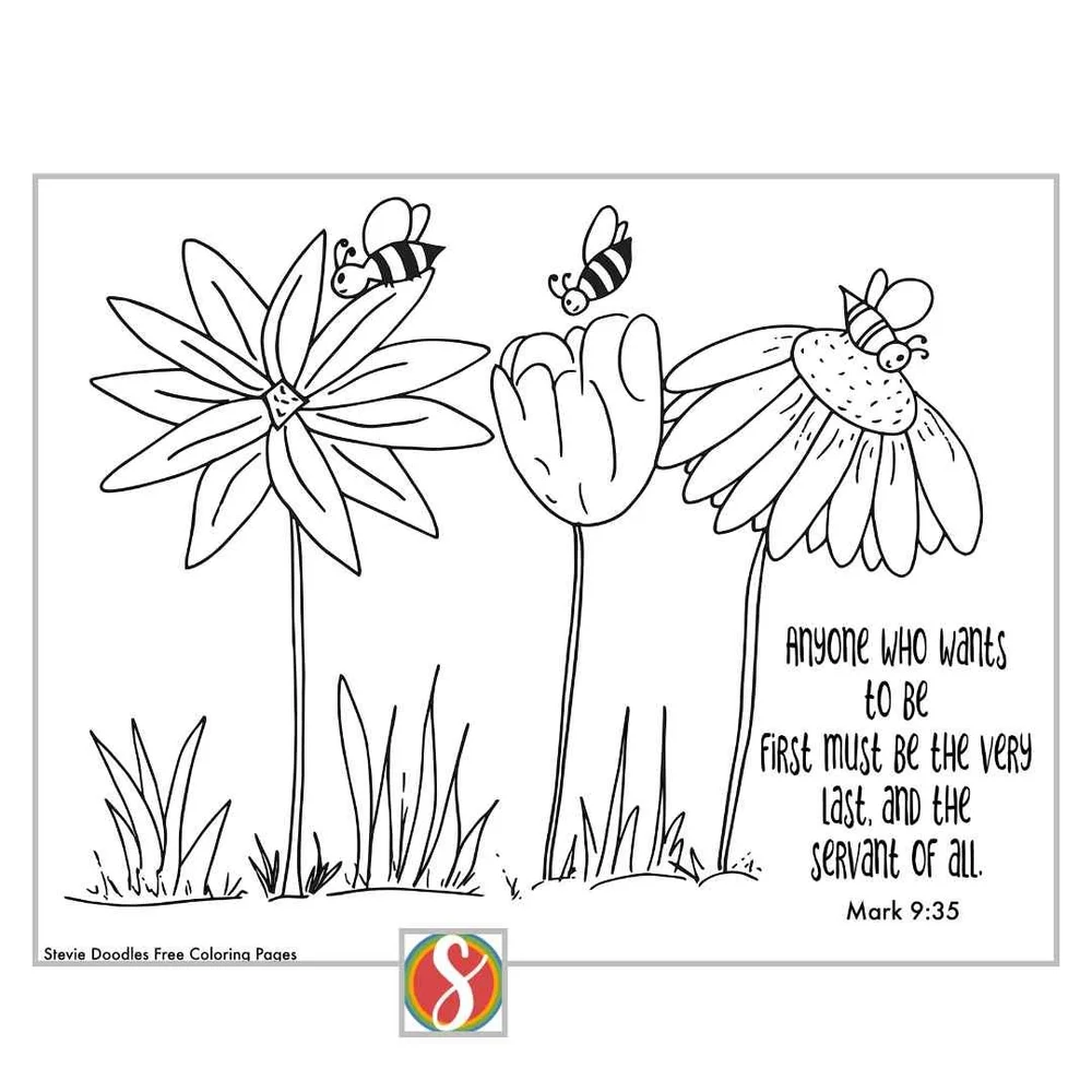 Free Mark Scripture Coloring Pages — Stevie Doodles