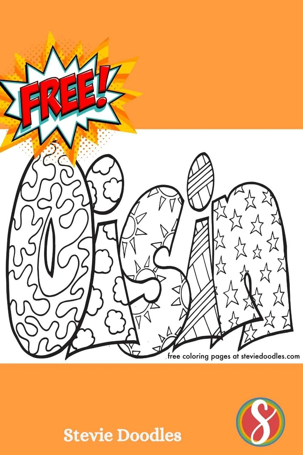 Free Oisin Coloring Page — Stevie Doodles
