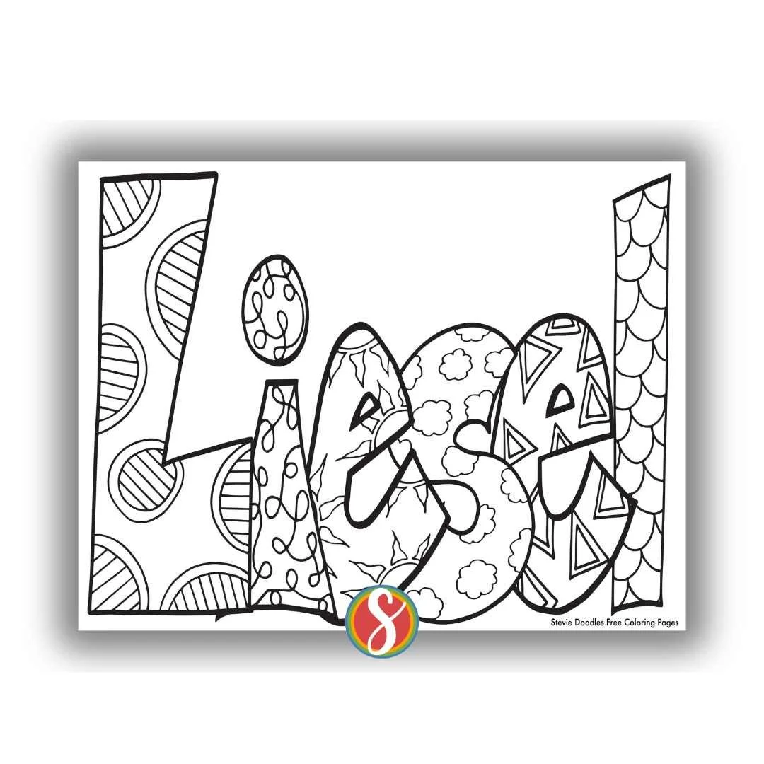 Free LIESEL Coloring Page — Stevie Doodles