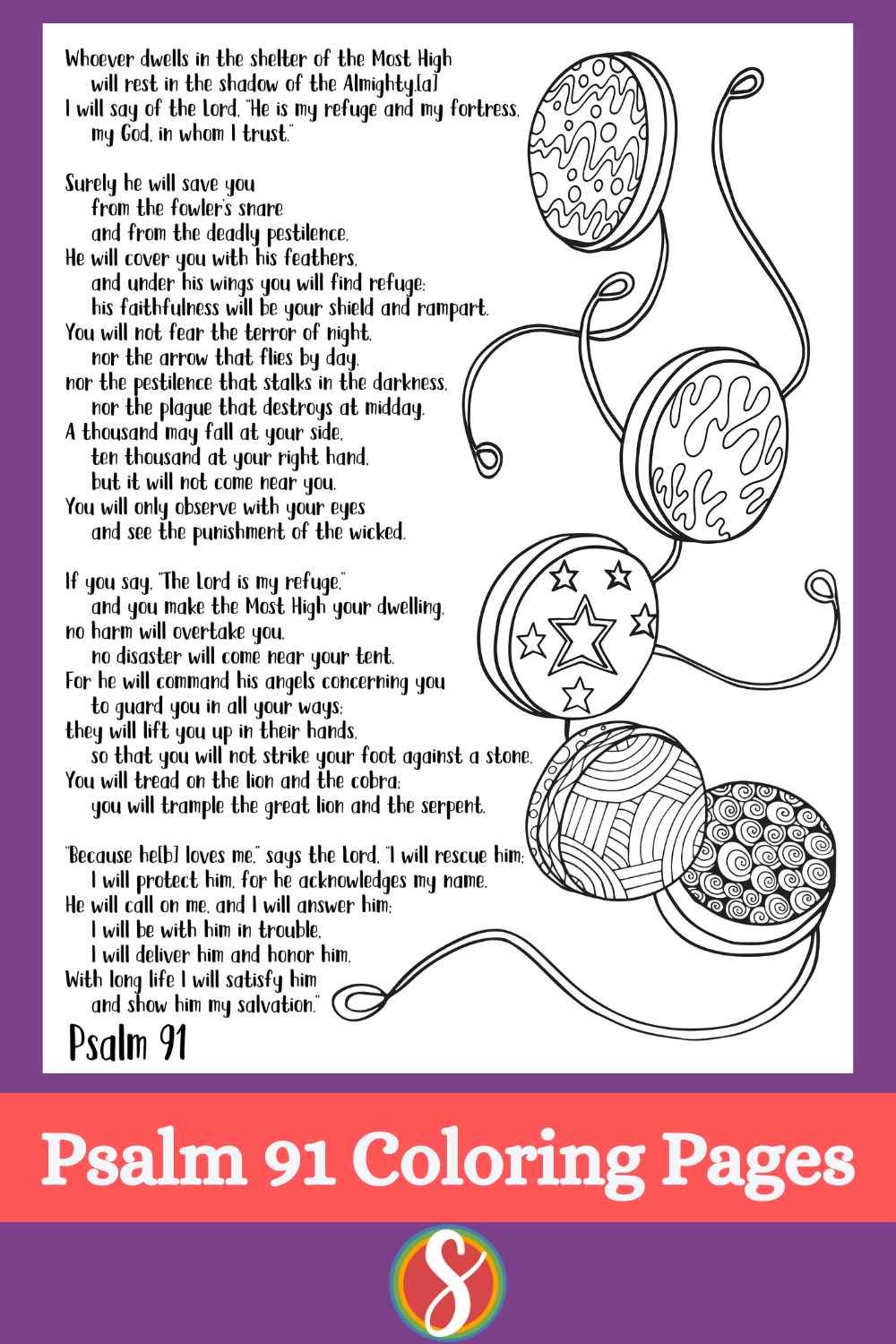 10 Free Psalm 91 Coloring Pages — Stevie Doodles
