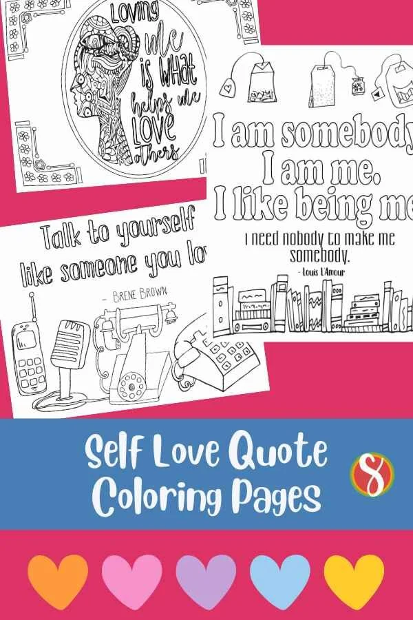 Self Love Quote Coloring Page — Stevie Doodles