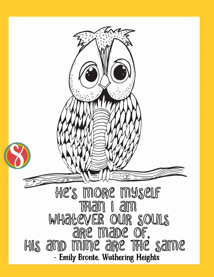 Free "Wuthering Heights" Quote Coloring Pages — Stevie Doodles