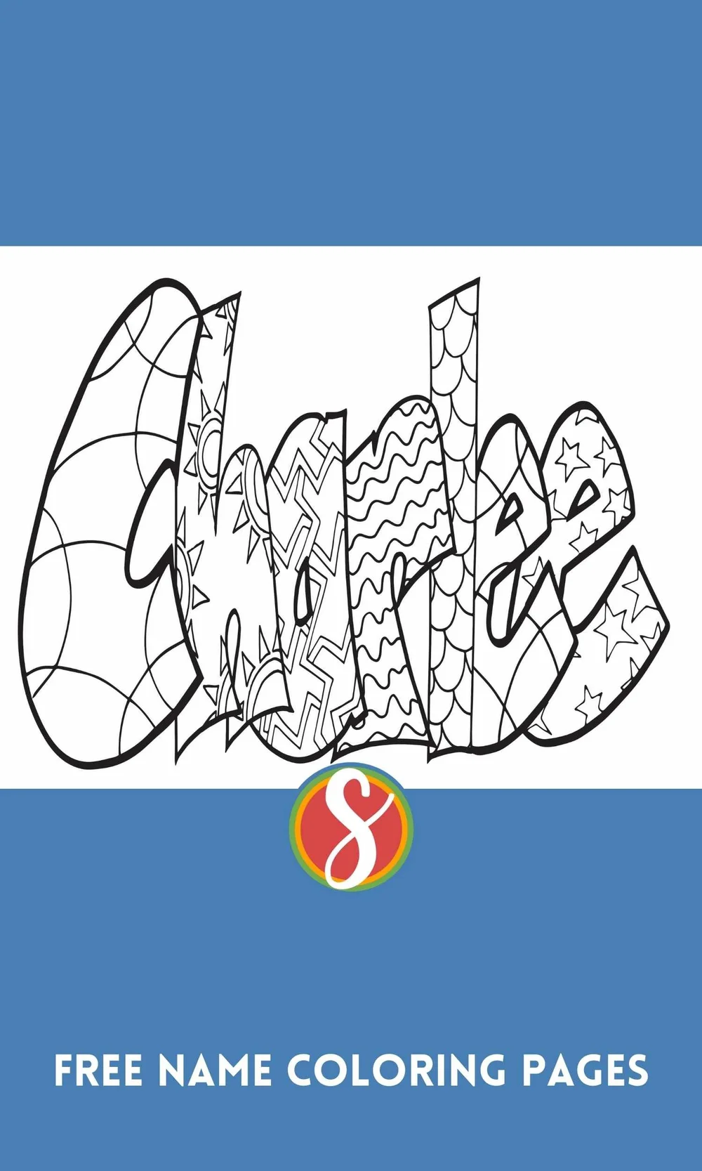Free CHARLEE Coloring Page — Stevie Doodles