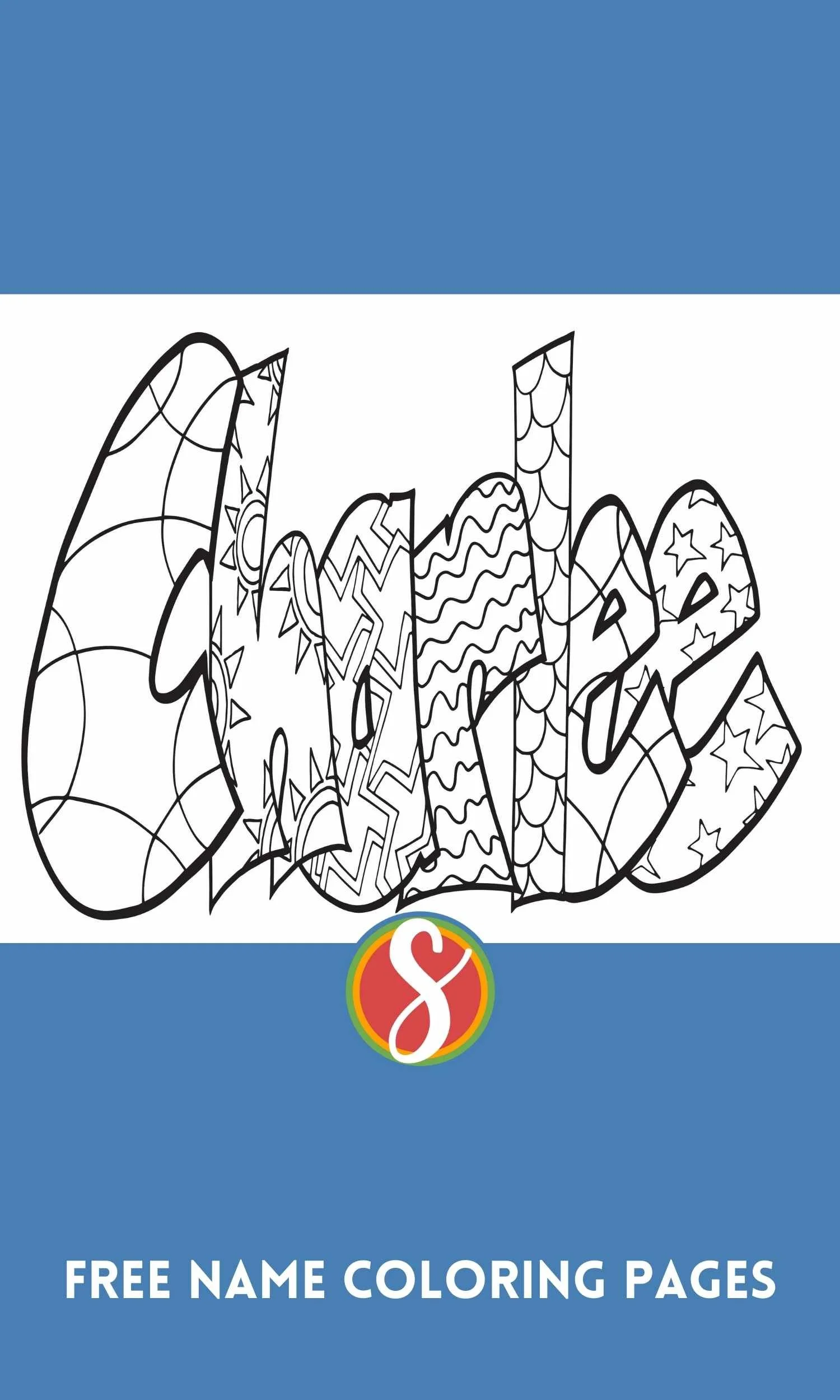 Free CHARLEE Coloring Page — Stevie Doodles