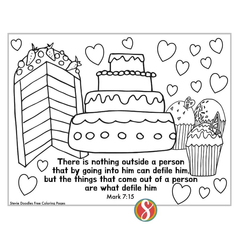 Free Mark Scripture Coloring Pages — Stevie Doodles
