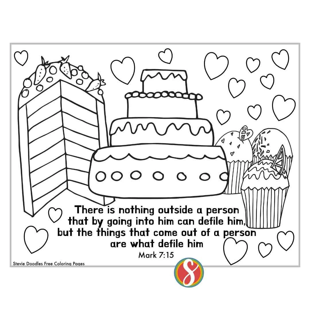 Free Mark Scripture Coloring Pages — Stevie Doodles