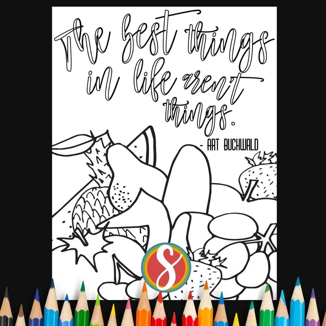 Minimalist Quote Coloring Pages — Stevie Doodles