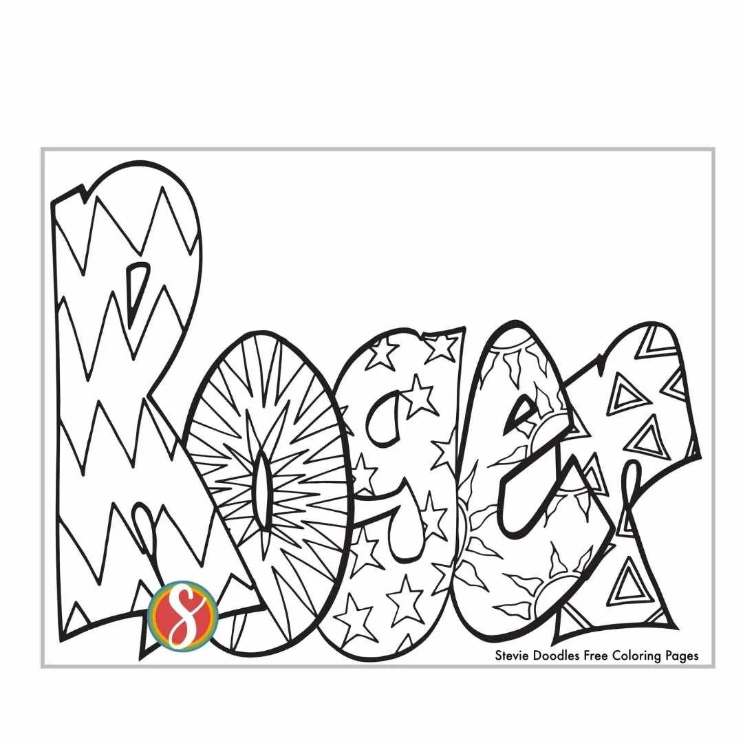 Free ROGER Coloring Page — Stevie Doodles