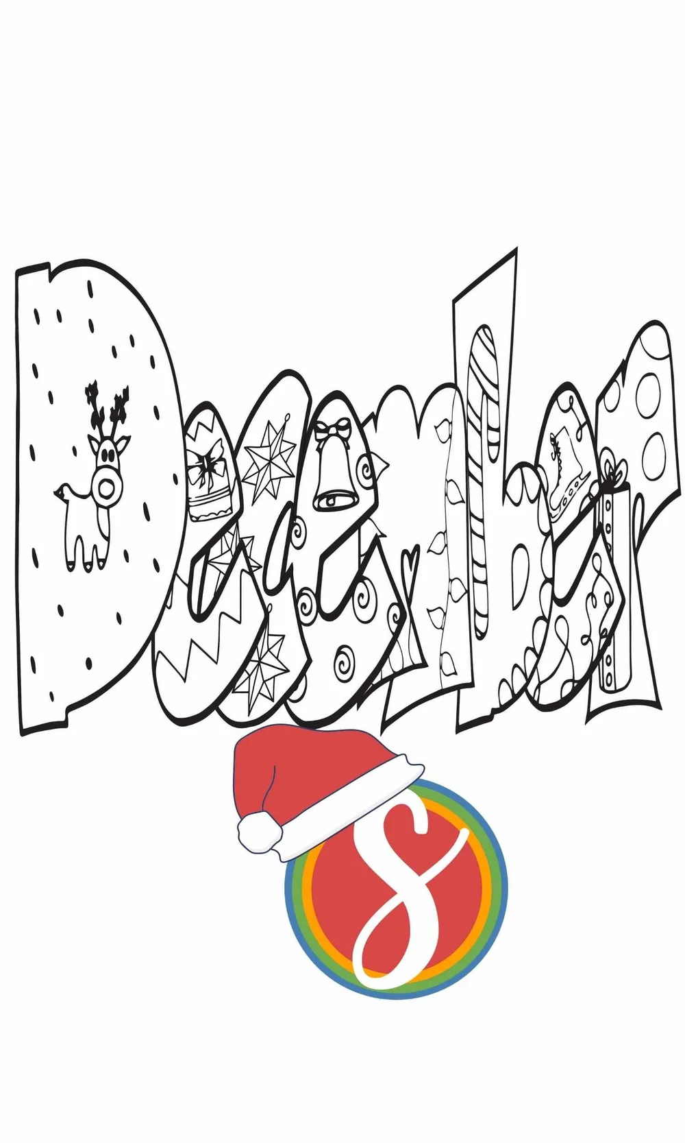 Free December Coloring Pages — Stevie Doodles