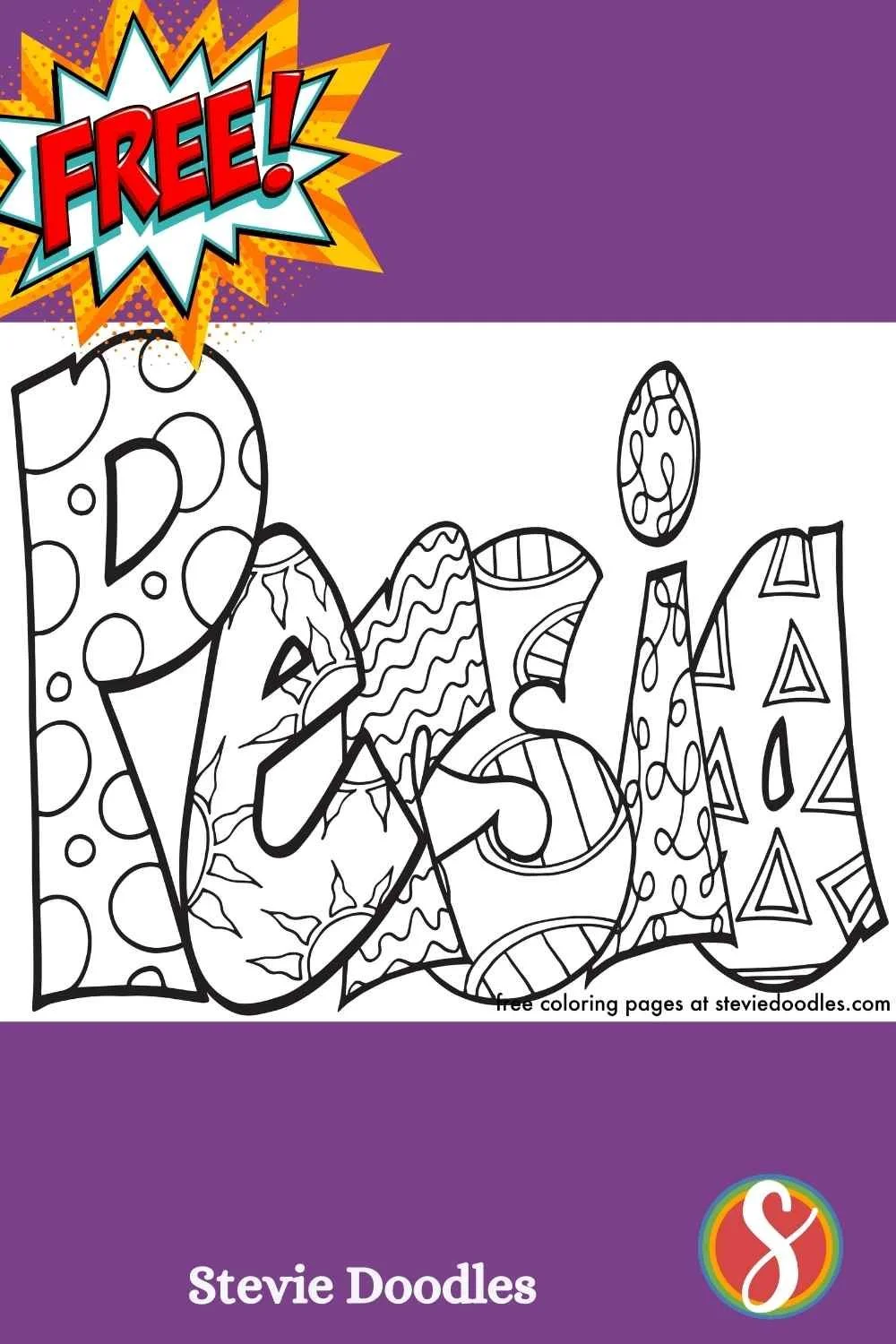 Free Persia Coloring Page — Stevie Doodles