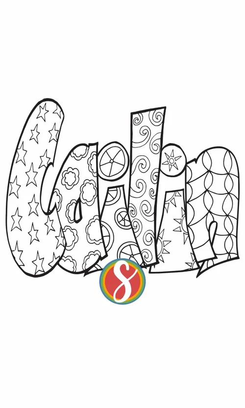 CAILIN Free Name Coloring Page — Stevie Doodles