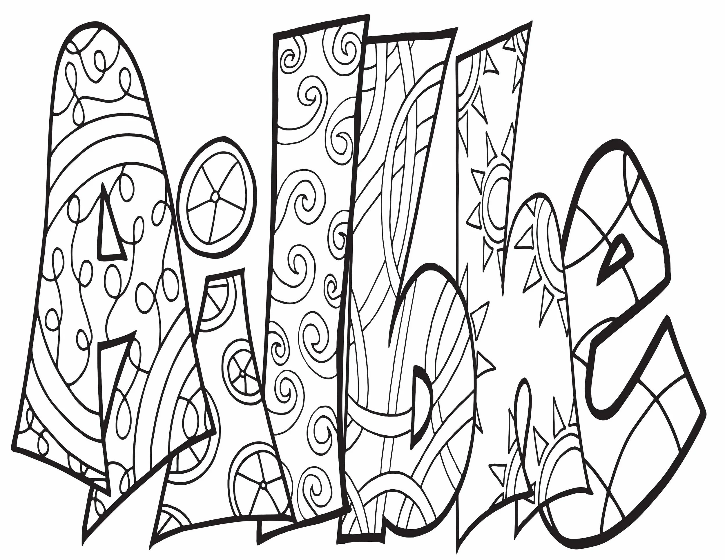 Free AILBHE Name Coloring Pages — Stevie Doodles