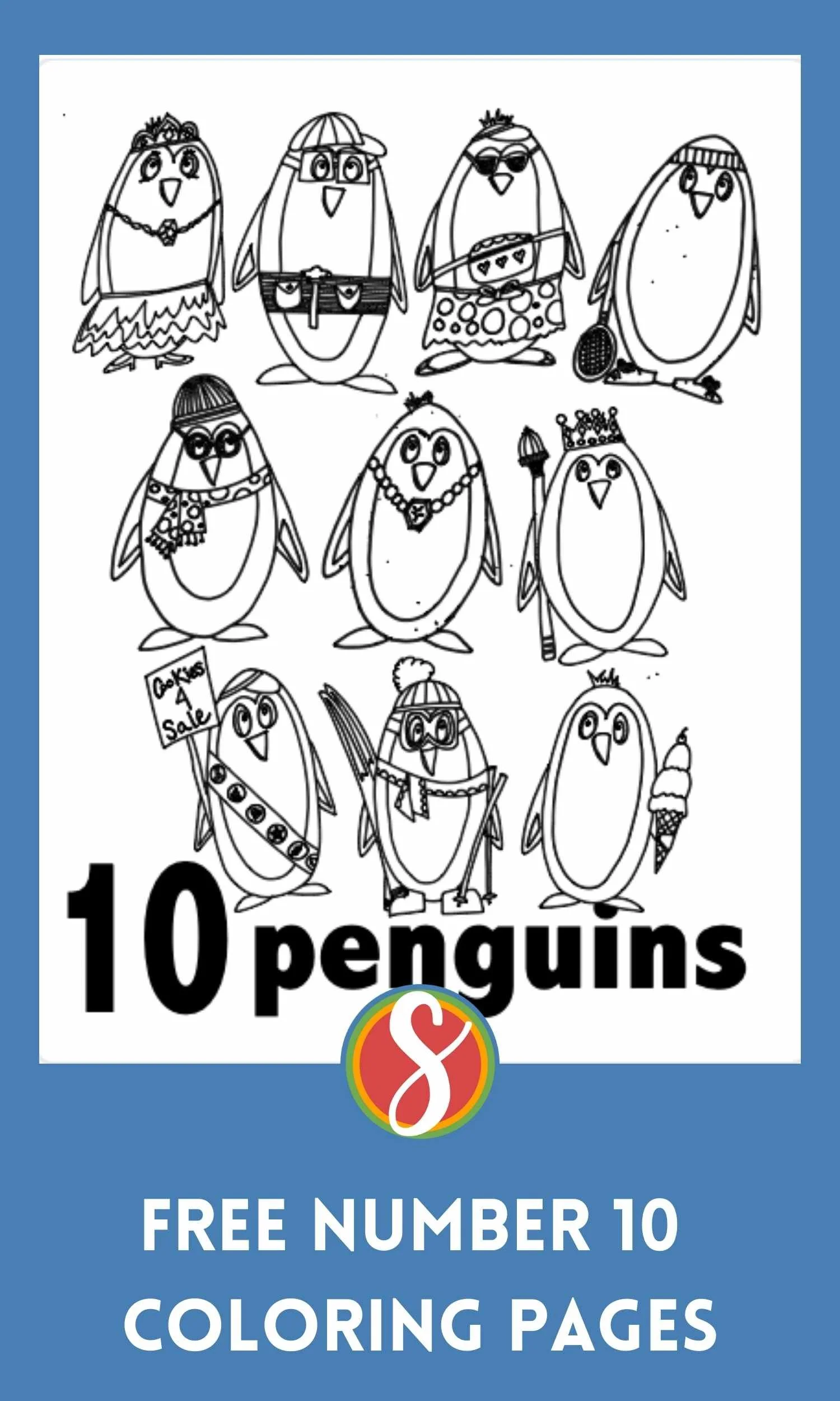 10 Free Number 10 Coloring Pages — Stevie Doodles