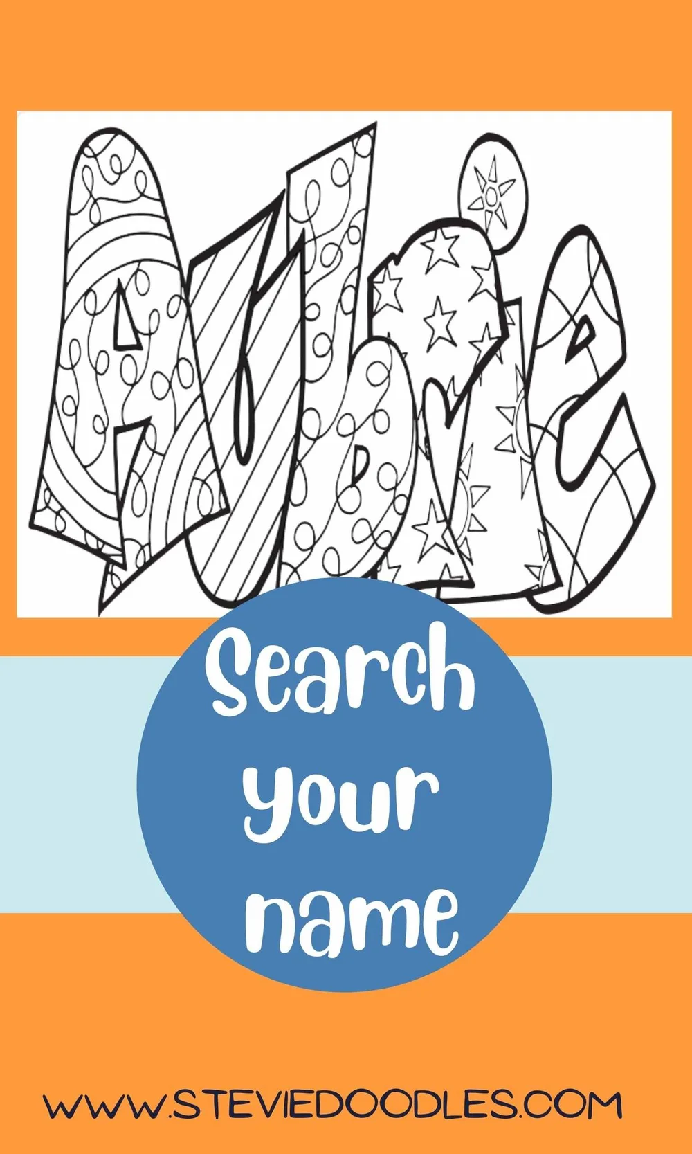Free Aubrie Coloring Page — Stevie Doodles