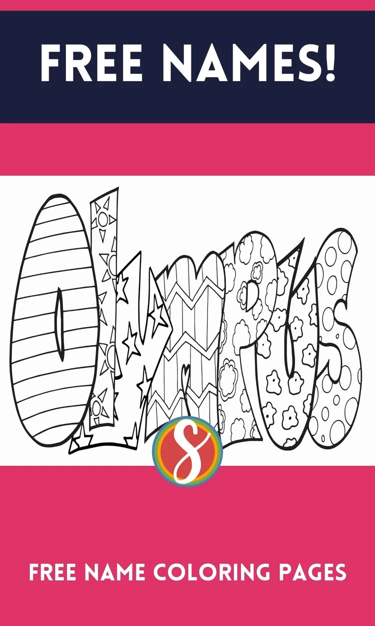Free OLYMPUS Name Coloring Page Printable — Stevie Doodles