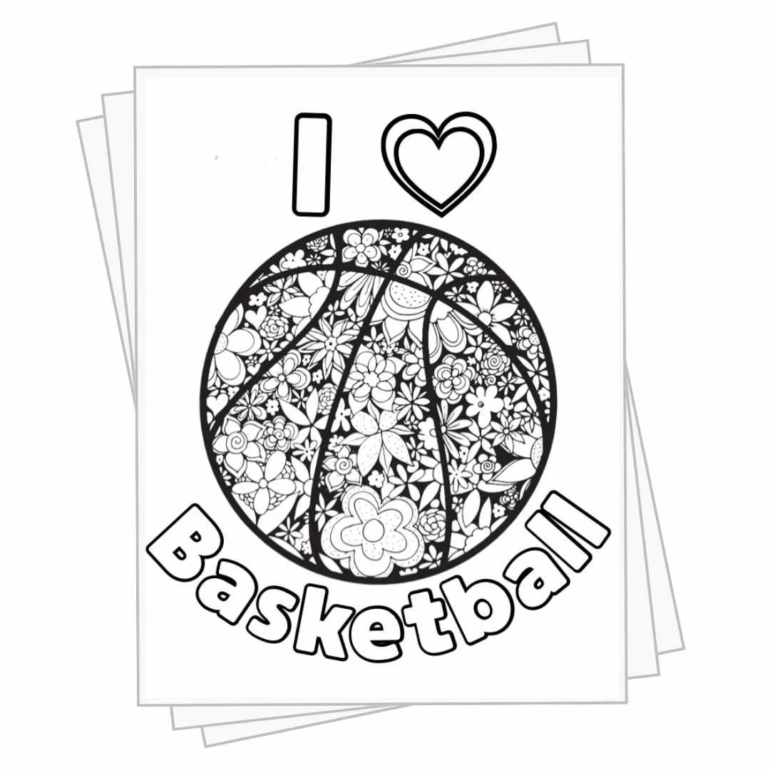 Free Basketball Coloring Pages — Stevie Doodles