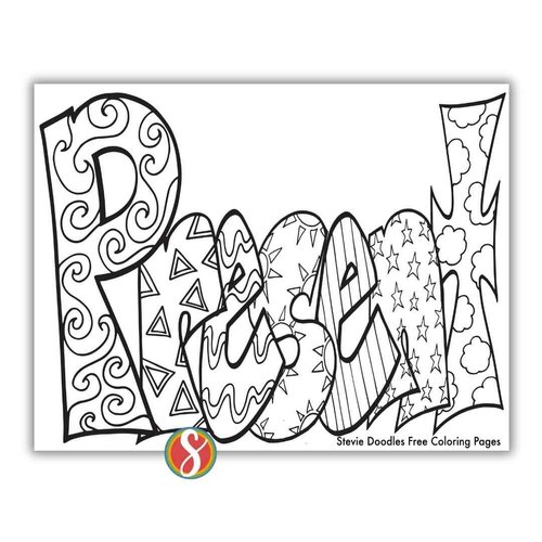 Free Present Coloring Page — Stevie Doodles