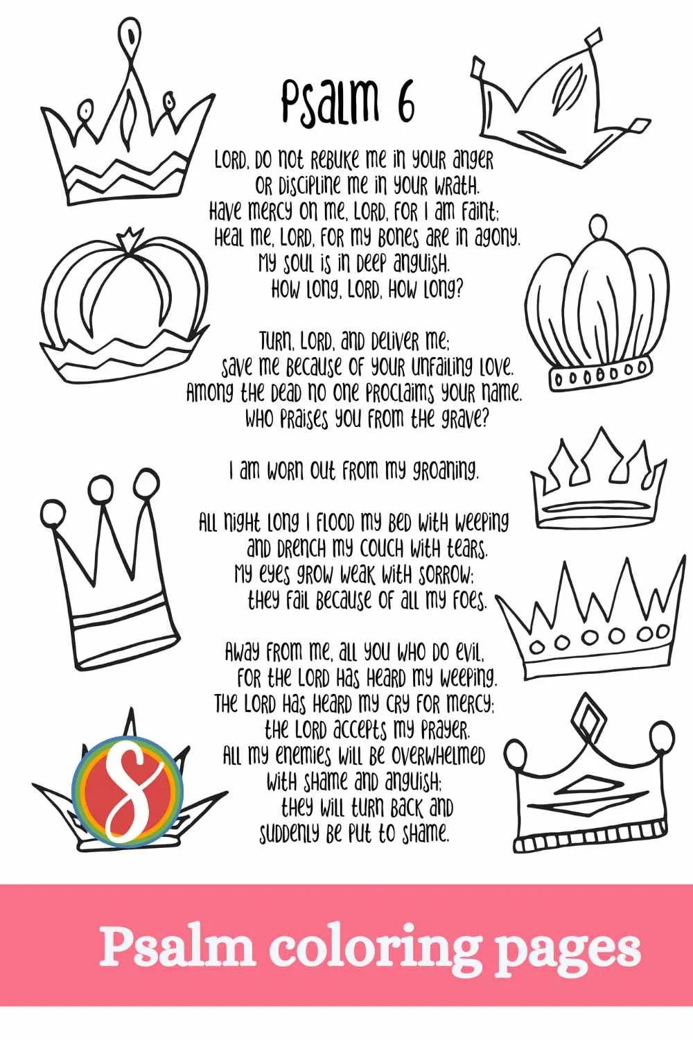 PSALMS 1 - 10 - Free Coloring — Stevie Doodles