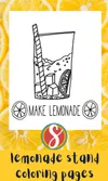 10 Free Lemonade & Lemons Coloring Pages — Stevie Doodles