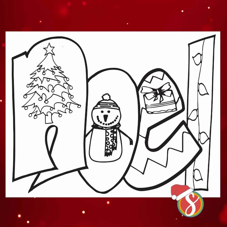Free NOEL Name Coloring Page Printable — Stevie Doodles
