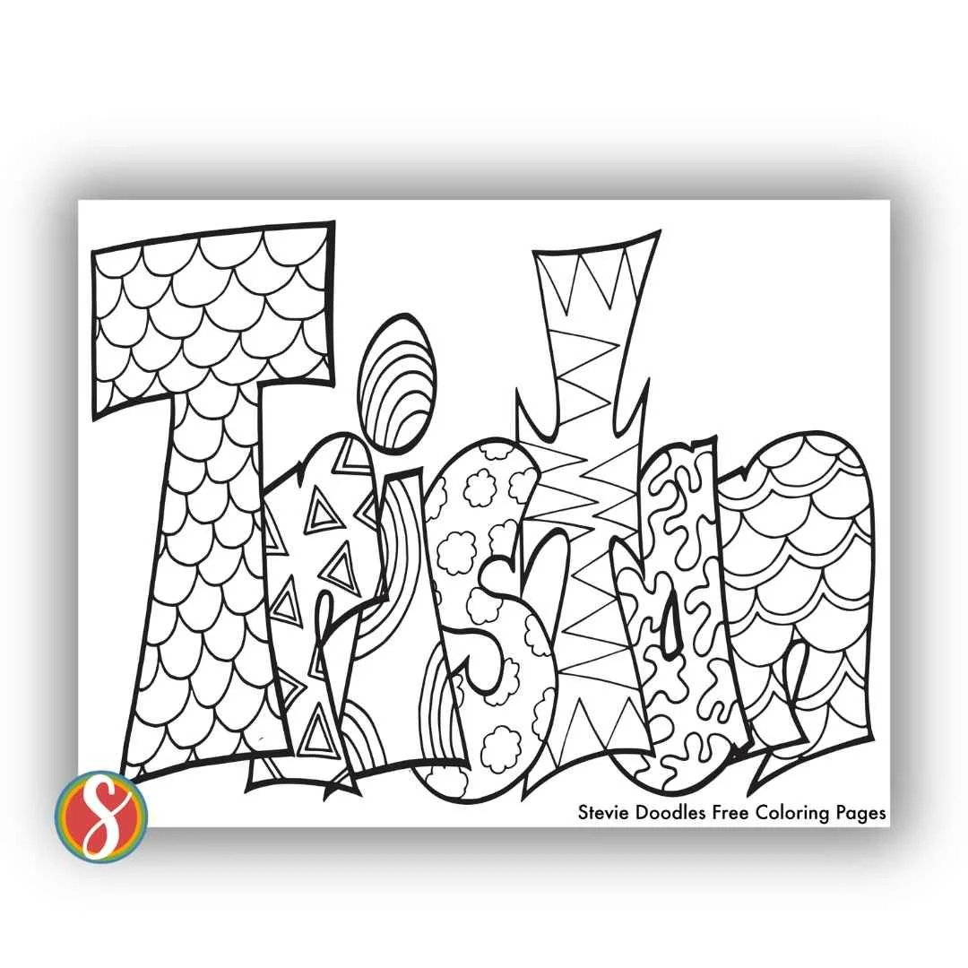 Free TRISTAN Coloring Page — Stevie Doodles