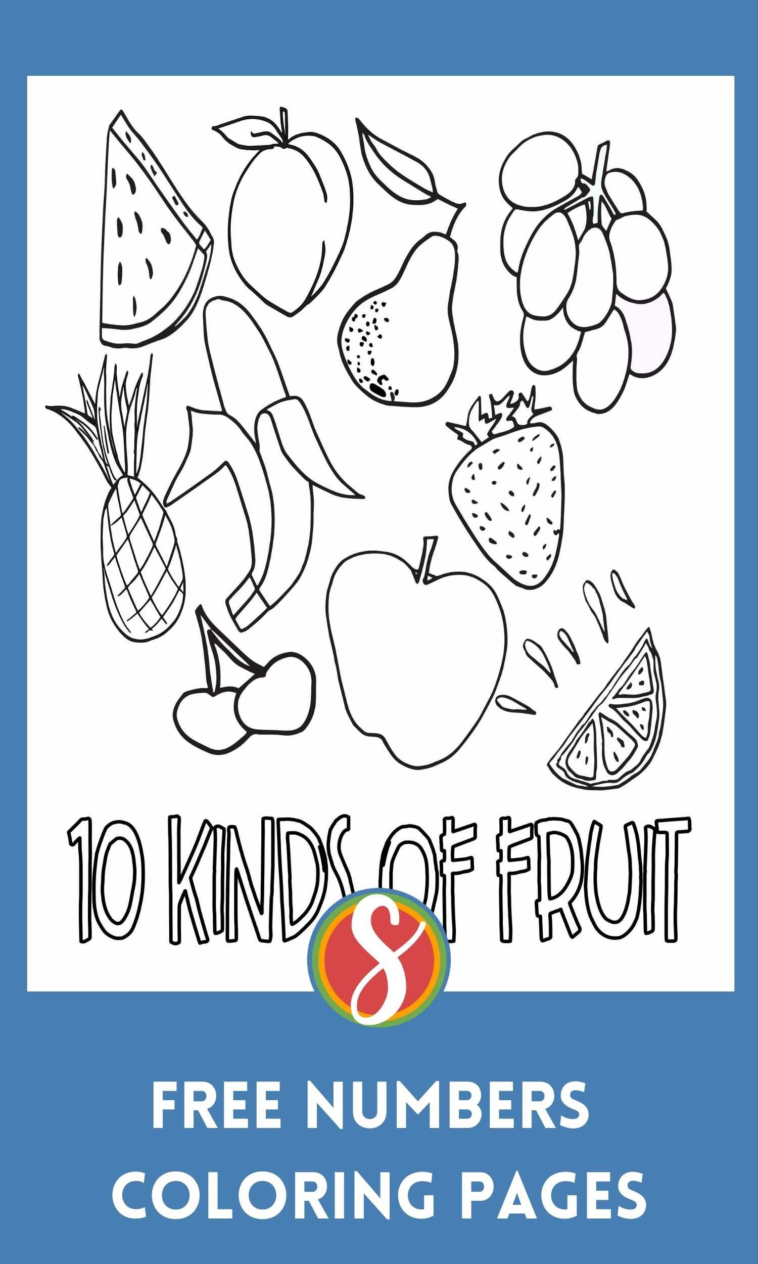 10 Free Number 10 Coloring Pages — Stevie Doodles