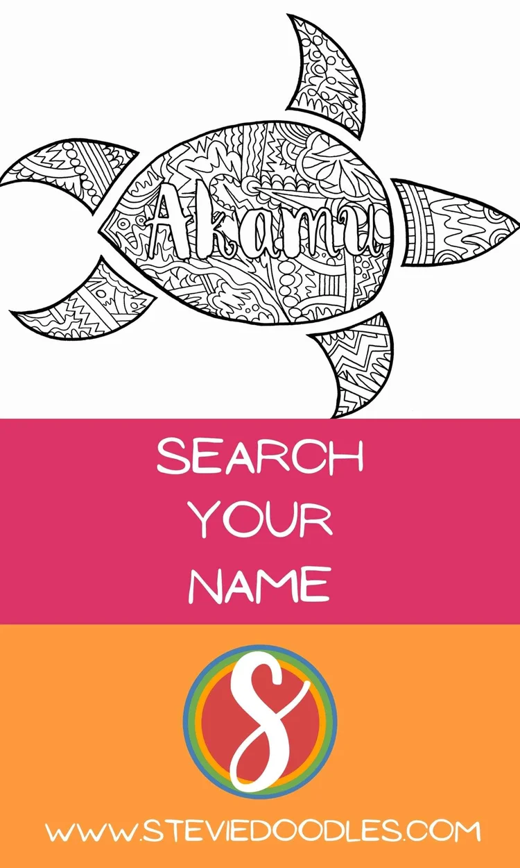 AKAMU Free Name Coloring Page — Stevie Doodles