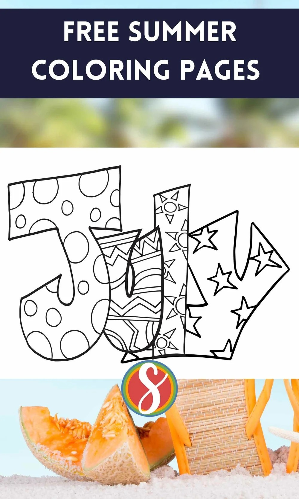 Free Summer Coloring Pages — Stevie Doodles