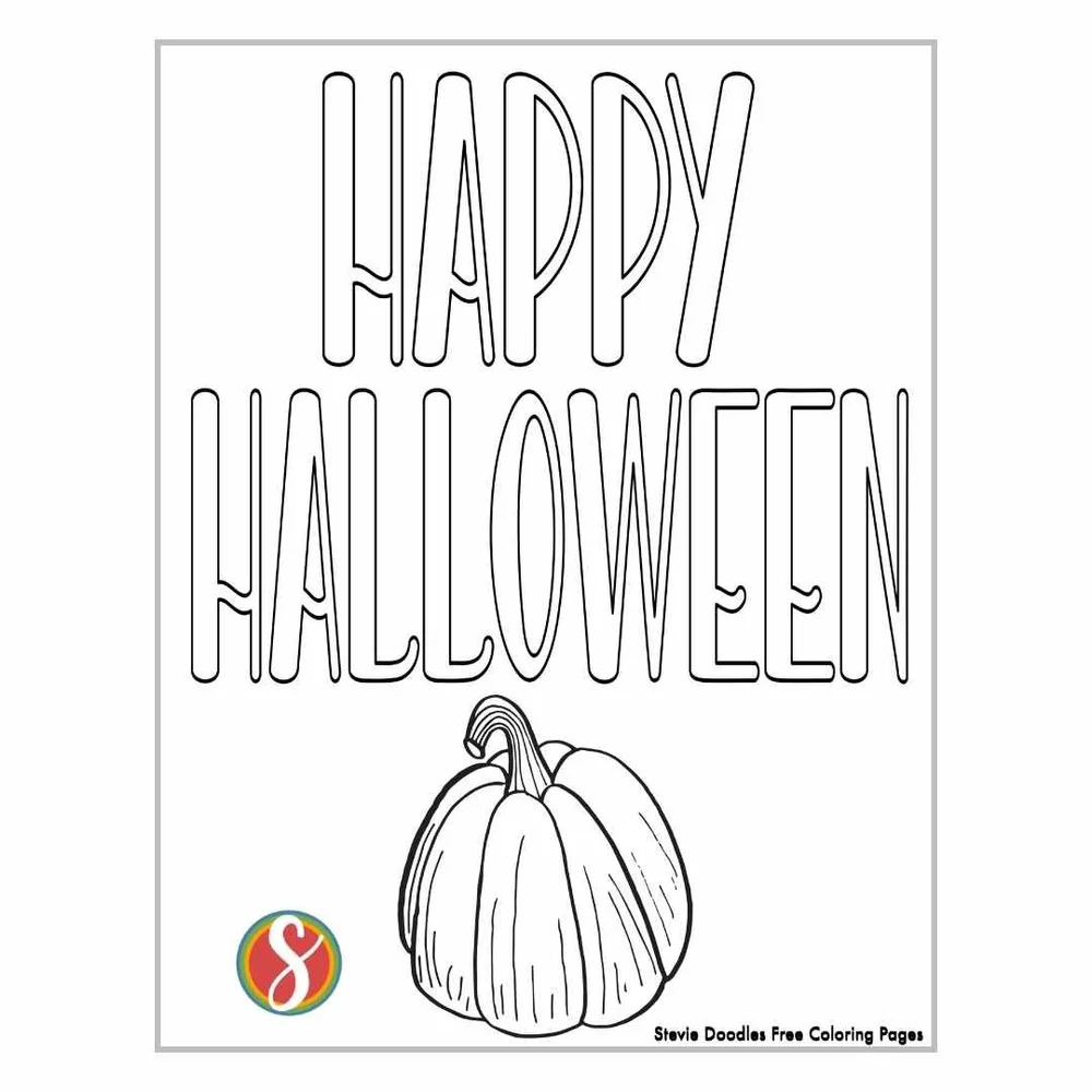 Free Halloween Coloring Pages — Stevie Doodles