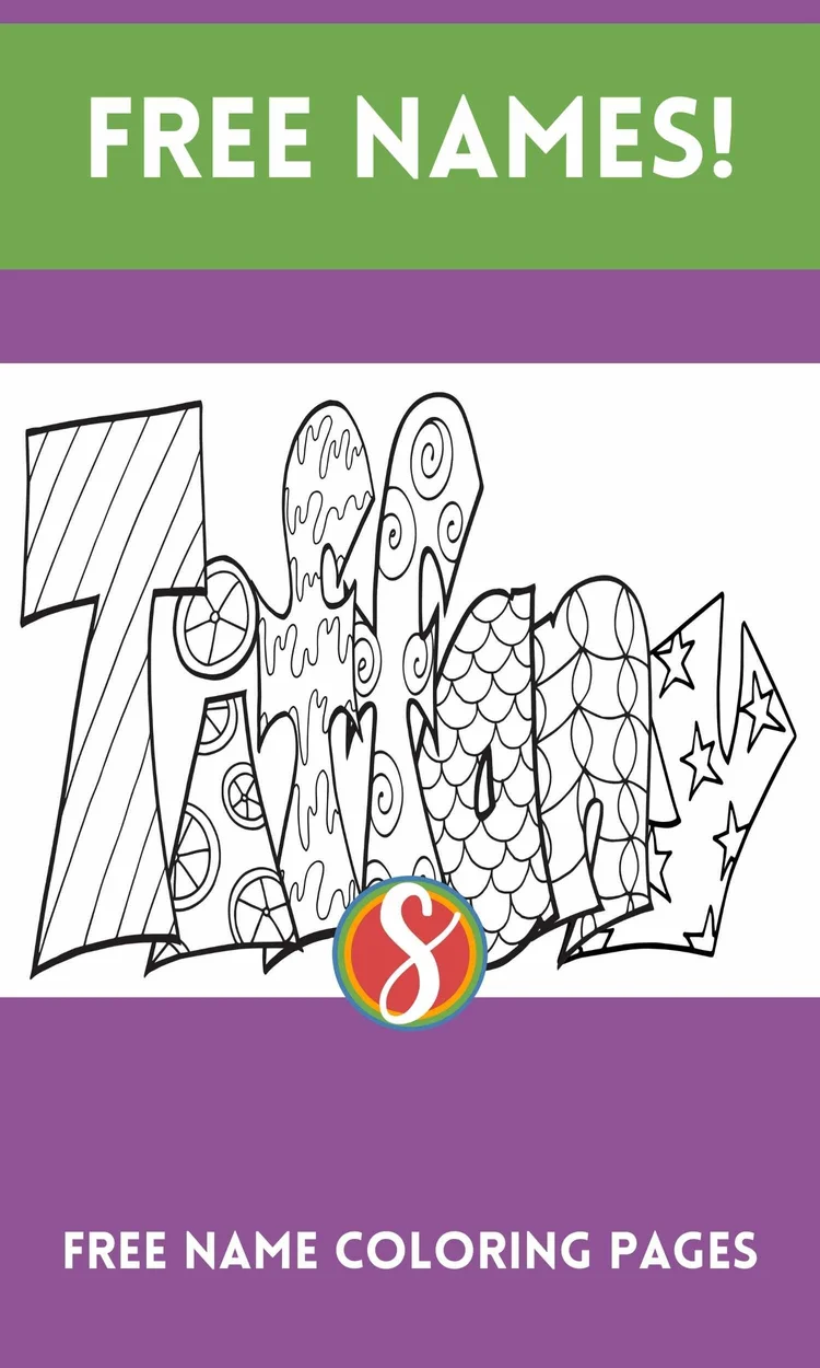 Free TIFFANY Coloring Page — Stevie Doodles