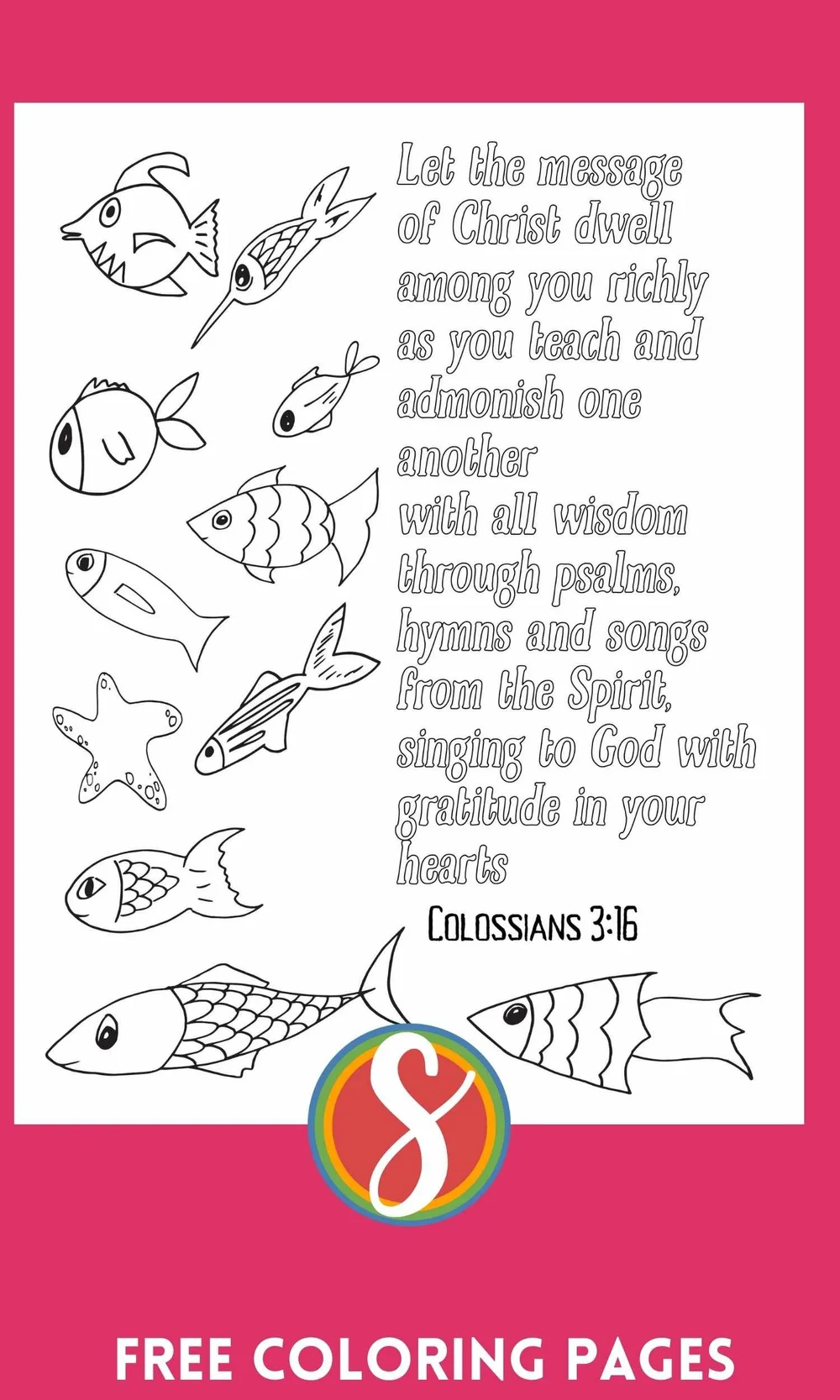 Free Colossians Bible Coloring Pages — Stevie Doodles