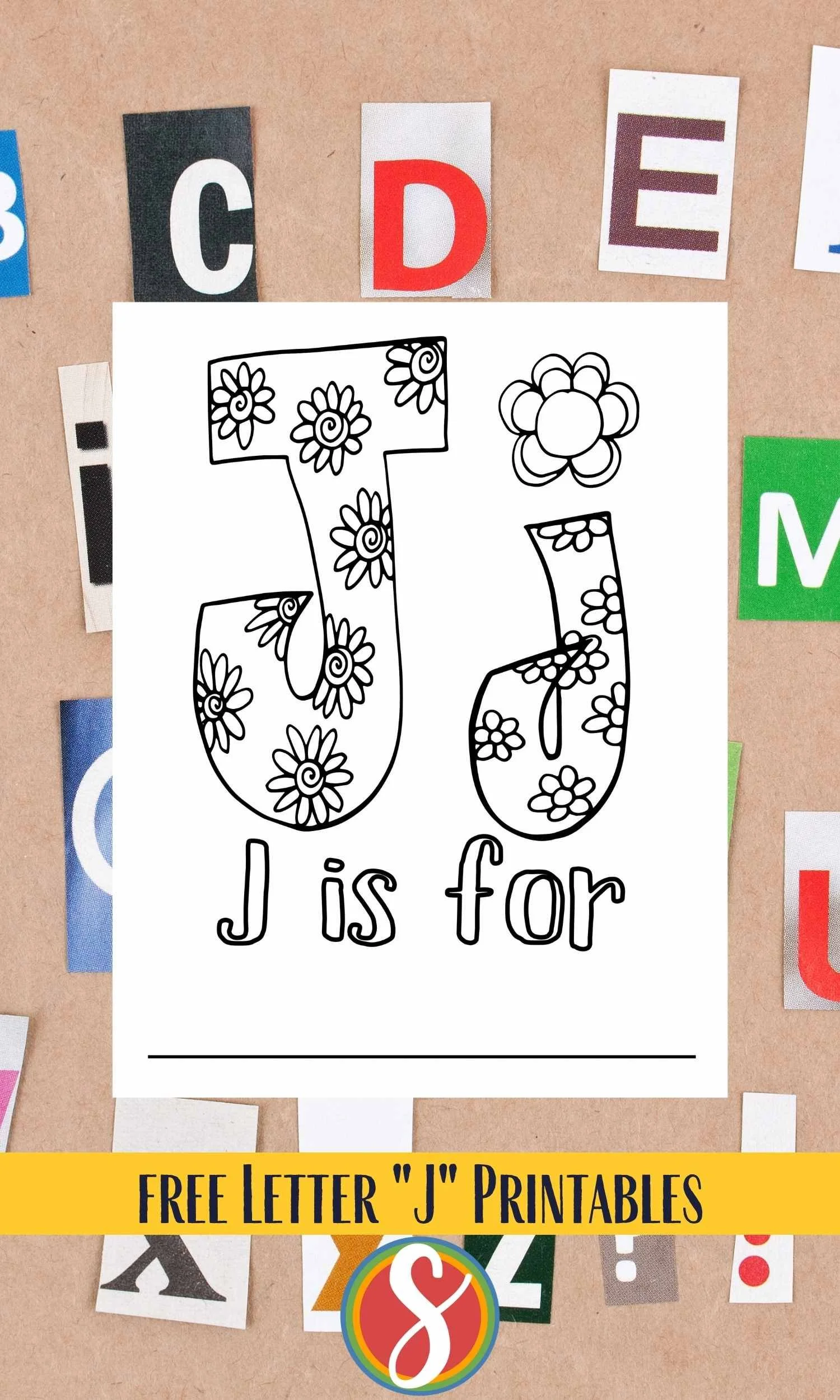 Free Letter J Coloring Pages — Stevie Doodles