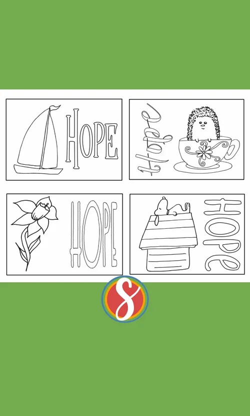 10 Free "HOPE" Coloring Pages — Stevie Doodles