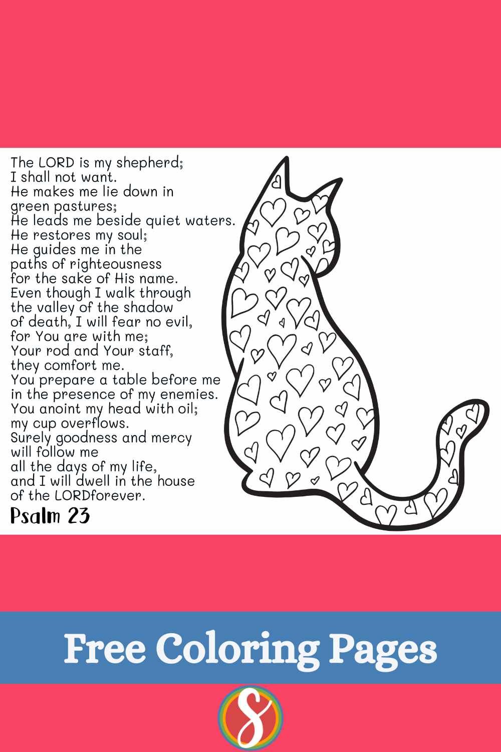 Free Psalm 23 Coloring Pages — Stevie Doodles