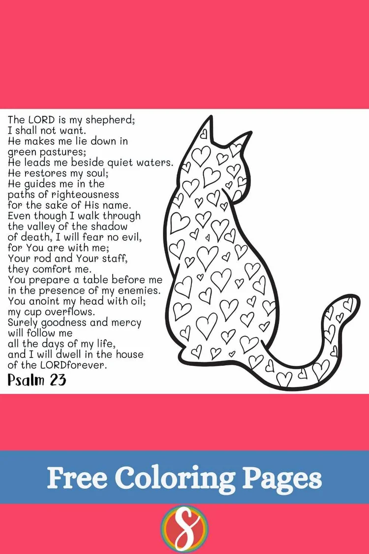 Free Psalm 23 Coloring Pages — Stevie Doodles