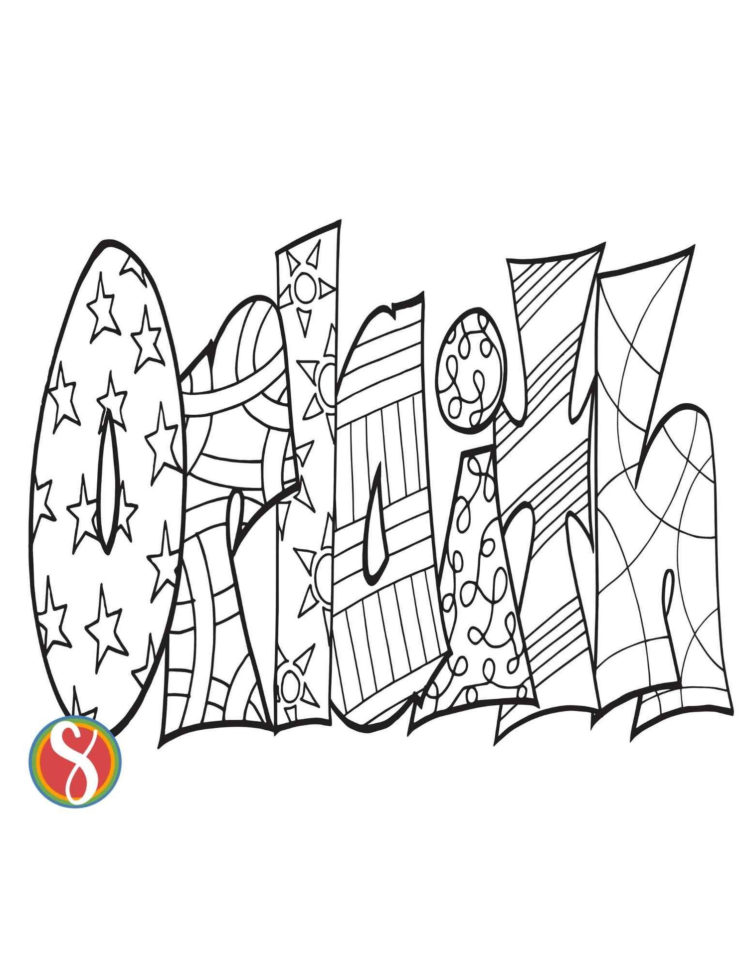 Free ORLAITH Name Coloring Pages — Stevie Doodles