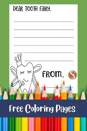 Free Tooth Fairy Coloring Pages — Stevie Doodles