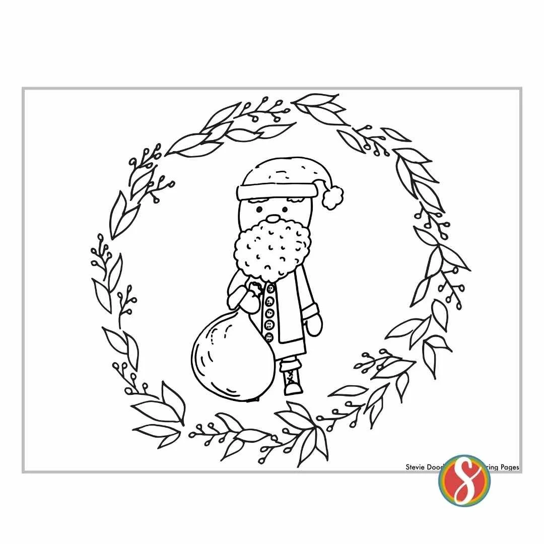 Free Santa Claus Coloring Pages — Stevie Doodles