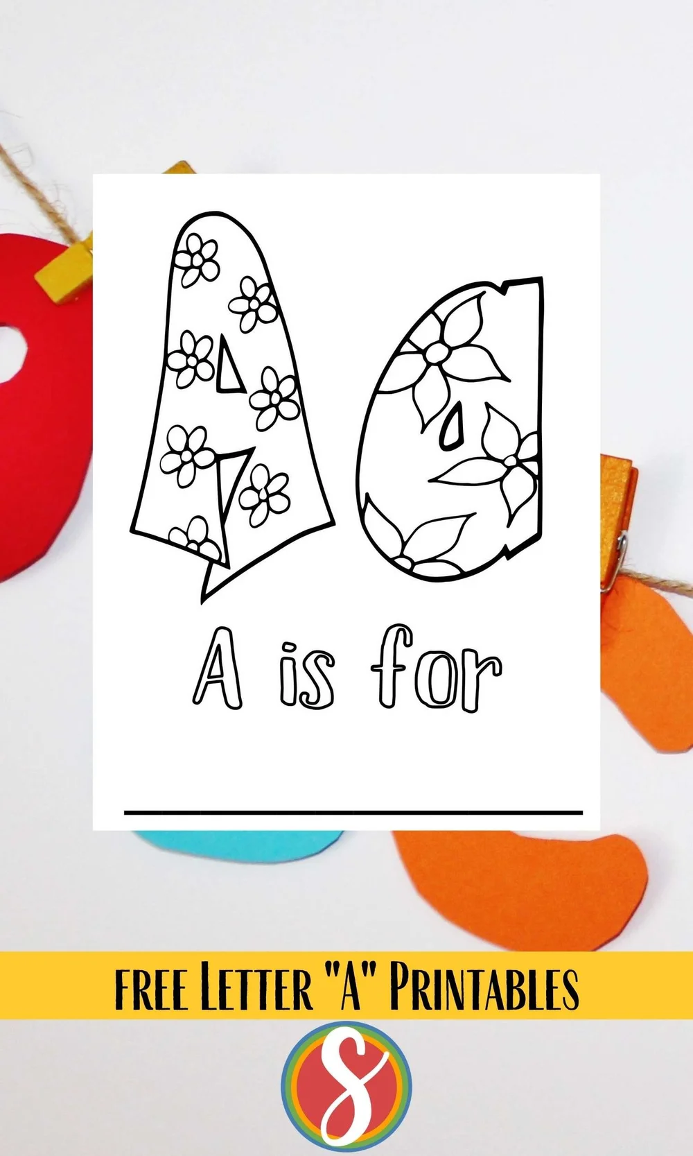 Free Letter A Coloring Pages — Stevie Doodles