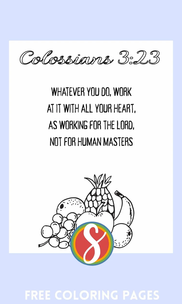 Free Colossians Bible Coloring Pages — Stevie Doodles