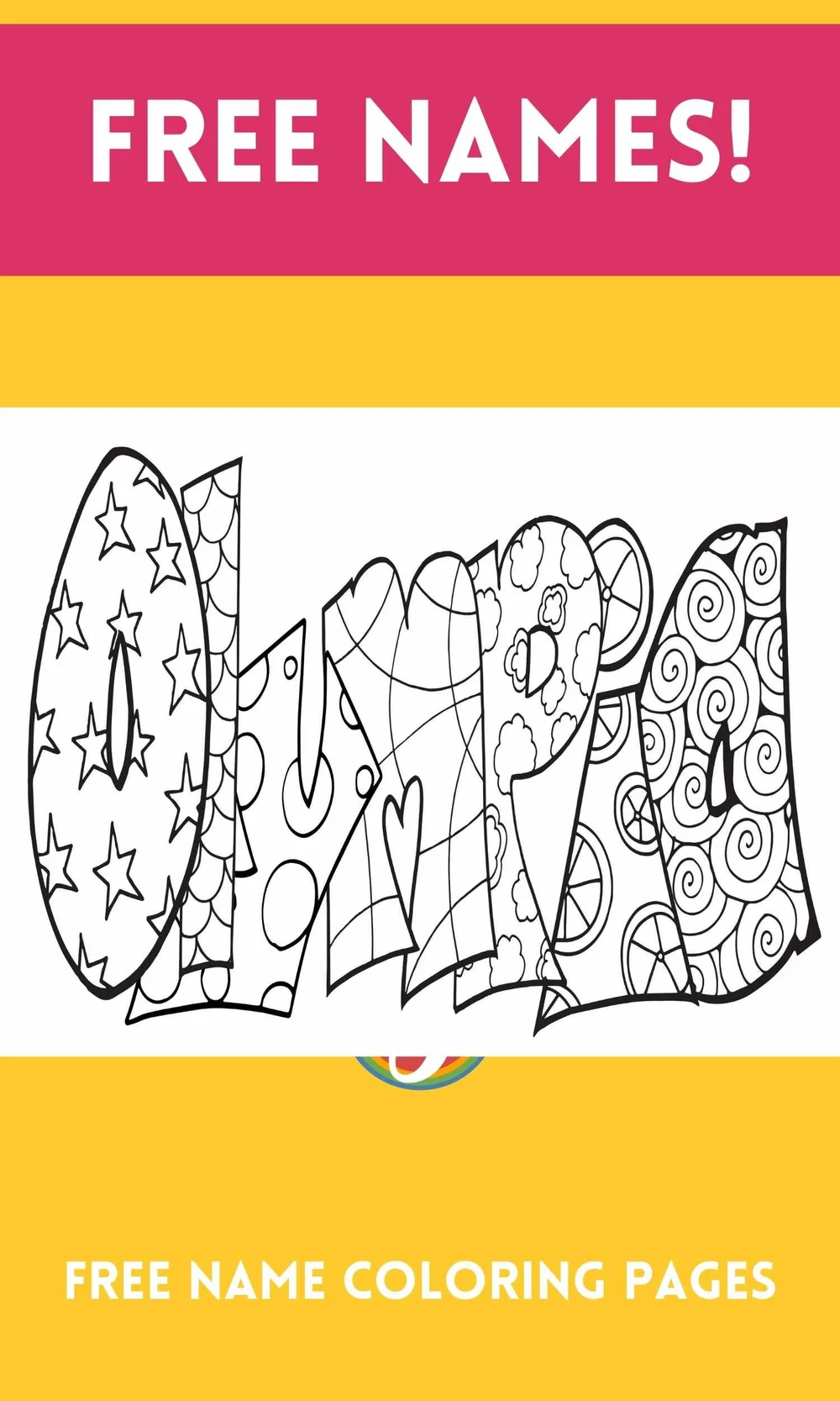 Free OLYMPIA Name Coloring Page Printable — Stevie Doodles