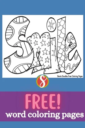 Free "Smile" Coloring Page — Stevie Doodles