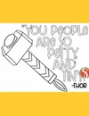 Free Thor & Mjolnir Coloring Pages — Stevie Doodles