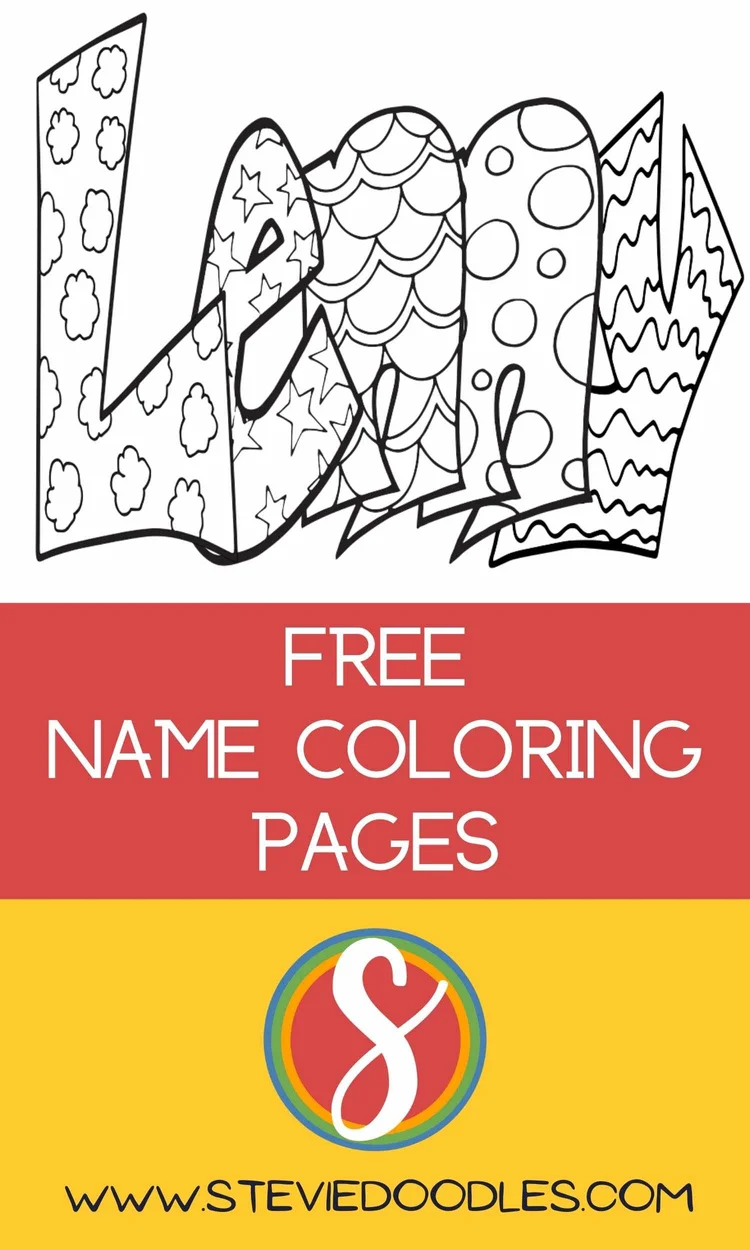 LENNY Free Name Coloring Page — Stevie Doodles